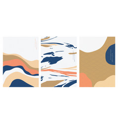 Japanese background with line wave pattern Vector Image