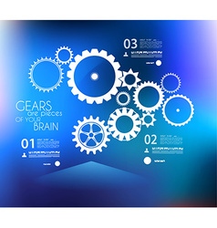 Infographic design template with gear chain Royalty Free Vector Image ...
