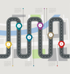 Infographic path template Royalty Free Vector Image