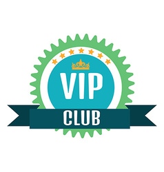 VIP club logo text with wings Royalty Free Vector Image