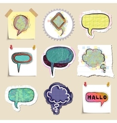 Colorful speech bubbles set Royalty Free Vector Image