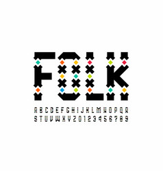 Scandinavian folk art design set - single Vector Image