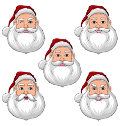 Angry Santa Claus Face Side View Royalty Free Vector Image