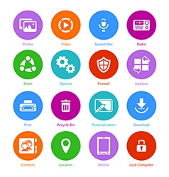 System flat icons - set iii Royalty Free Vector Image