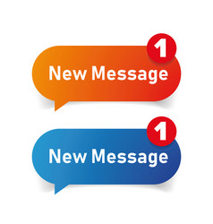 New chat message notification icon Royalty Free Vector Image
