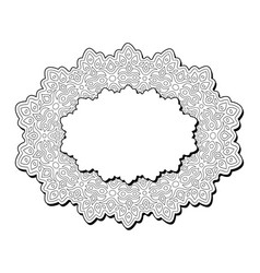 Coloring book art with linear eastern pattern Vector Image