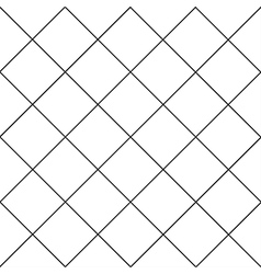 Black Square Diamond Grid White Background Vector Image