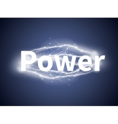 Circle lightning realistic blue background Vector Image