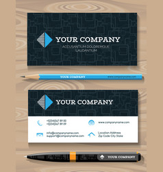 Green label corporate business card name card Vector Image