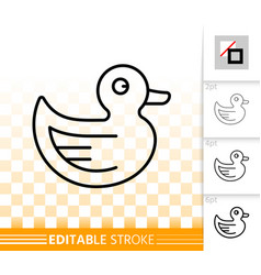 Duck logo icon line art Royalty Free Vector Image