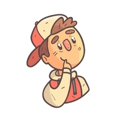Cute boy cartoon thinking Royalty Free Vector Image - VectorStock