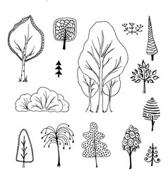 Trees with flags Royalty Free Vector Image - VectorStock