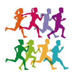 Runner silhouette Royalty Free Vector Image - VectorStock