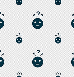 Question mark with face Royalty Free Vector Image