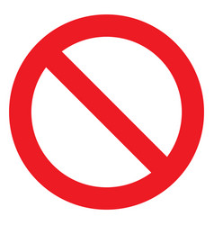 Stop icon for web and app ban sticker pictograph Vector Image