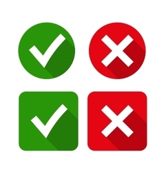 Tick and cross cartoon Royalty Free Vector Image - VectorStock