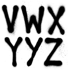 Graffiti font alphabet abc letters Royalty Free Vector Image - VectorStock