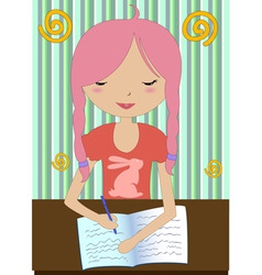 Cartoon children are learning Royalty Free Vector Image