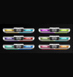 Creative digital scoreboard Royalty Free Vector Image