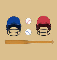Softball elements Royalty Free Vector Image - VectorStock
