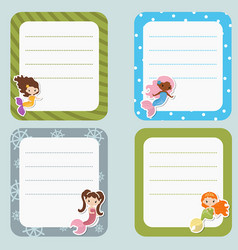 Cute cards notes stickers labels tags Royalty Free Vector