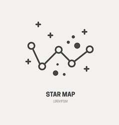 Sky map with constellations Royalty Free Vector Image