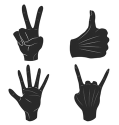 Hand signals Royalty Free Vector Image - VectorStock