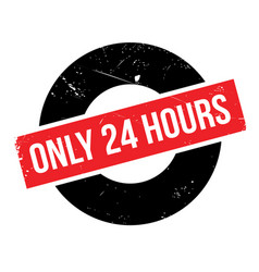 Only 24 hours rubber stamp Royalty Free Vector Image