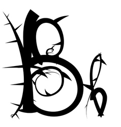 Spiky alphabet lowercase letters Royalty Free Vector Image