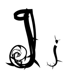 Spiky alphabet lowercase letters Royalty Free Vector Image