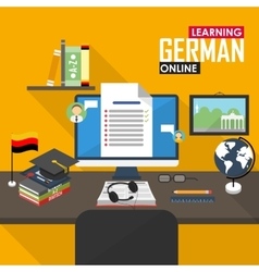 Language classes online german lessons foreign Vector Image