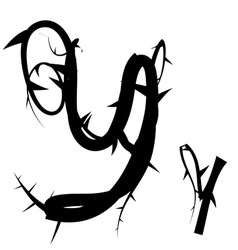 Spiky alphabet lowercase letters Royalty Free Vector Image