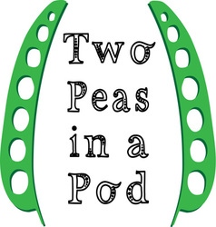 Two peas in a pod Royalty Free Vector Image - VectorStock