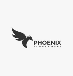 Mono line phoenix logo collection Royalty Free Vector Image