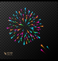 Abstract colorful explosion on dark background Vector Image