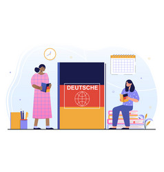 Language classes online german lessons foreign Vector Image