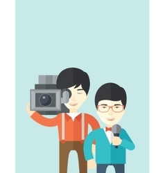 Cartoon man tv Royalty Free Vector Image - VectorStock