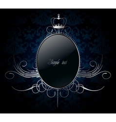 Royal green background with golden frame Vector Image