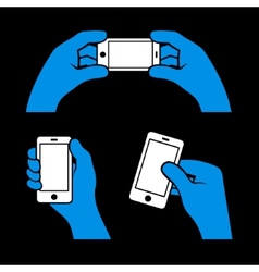 Mobile phone in hand icon Royalty Free Vector Image