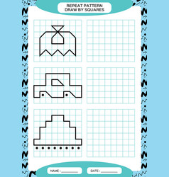 Repeat pattern tracing lines activity special Vector Image