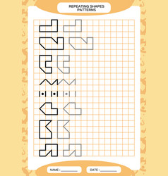 Repeat pattern tracing lines activity special Vector Image