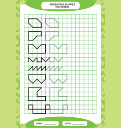 Repeat pattern tracing lines activity special Vector Image