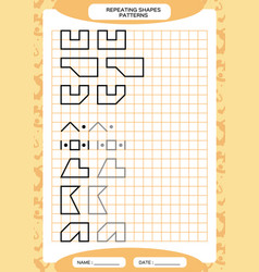 Repeat pattern tracing lines activity special Vector Image