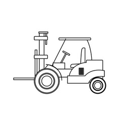Forklift outline Royalty Free Vector Image - VectorStock