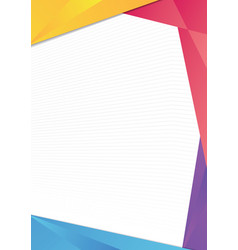 Colorful triangle frame border Royalty Free Vector Image
