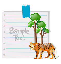 Banner template with wild animals Royalty Free Vector Image