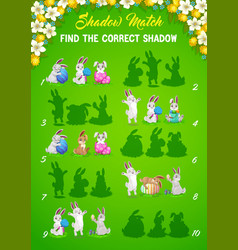 Find correct shadow learning game template Vector Image