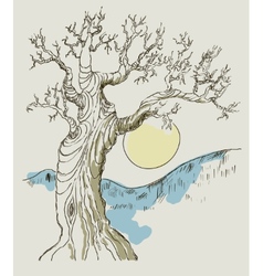 Hand drawn tree symbol Royalty Free Vector Image