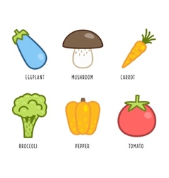 Fruits and vegetables group cartoon Royalty Free Vector