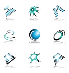 Star design elements set Royalty Free Vector Image